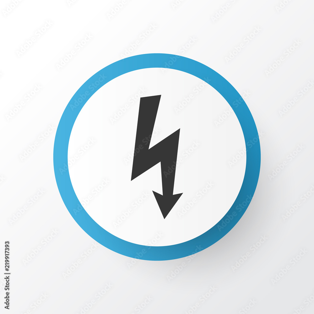 Electrical hazard icon symbol. Premium quality isolated lightning ...