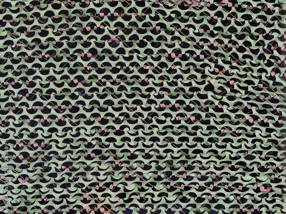 Scrim, texture military camouflage net. Army dark green background ...