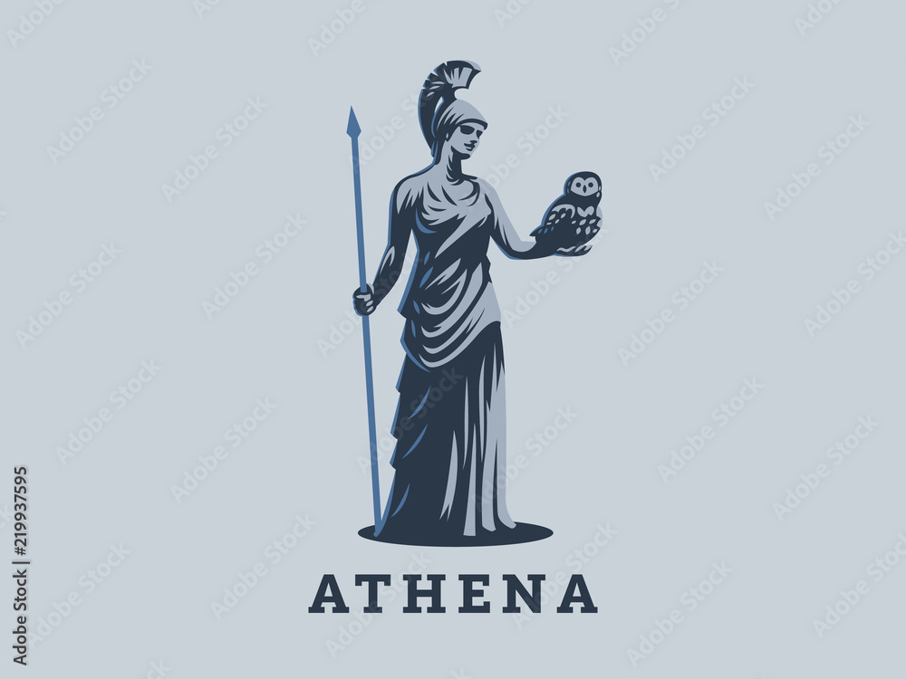 The goddess Athena. Stock Vector | Adobe Stock