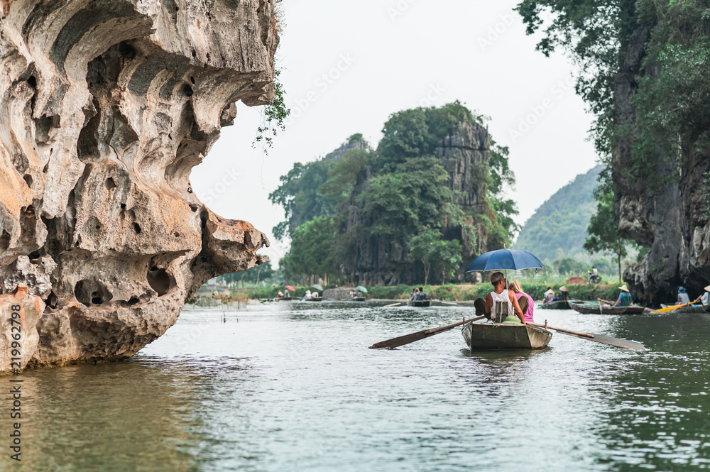 Boatride from Vung Tram Pier. Traditional paddle-boat trip lets the ...