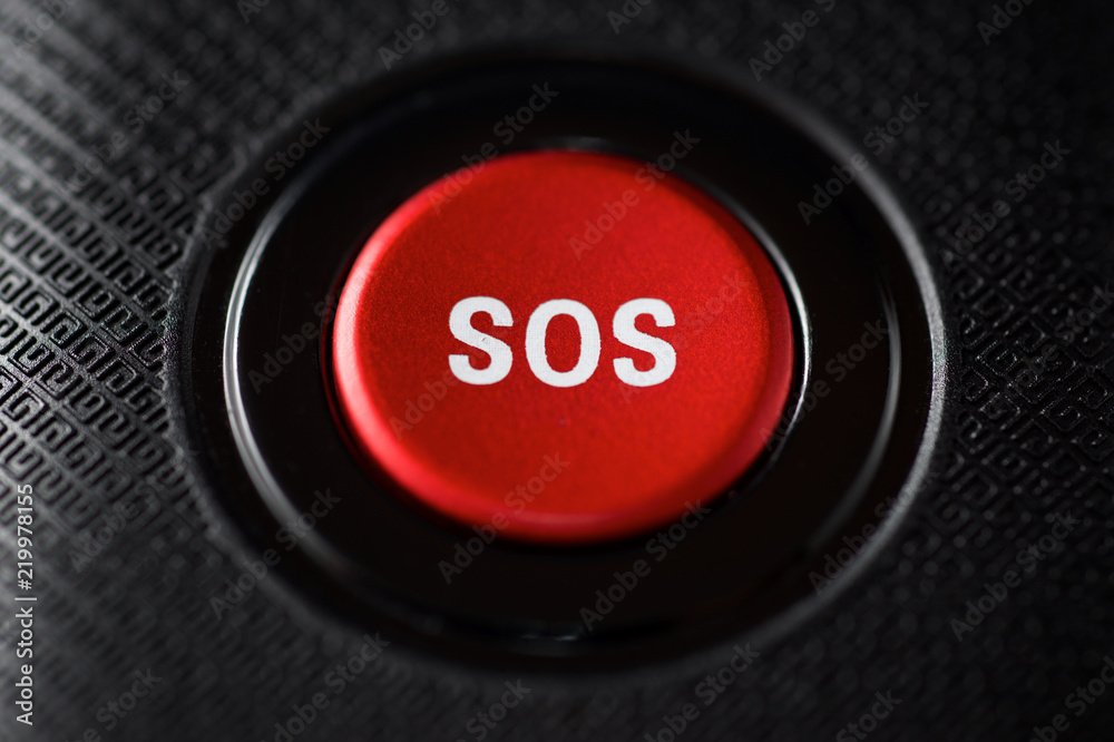 SOS button view Stock Photo | Adobe Stock