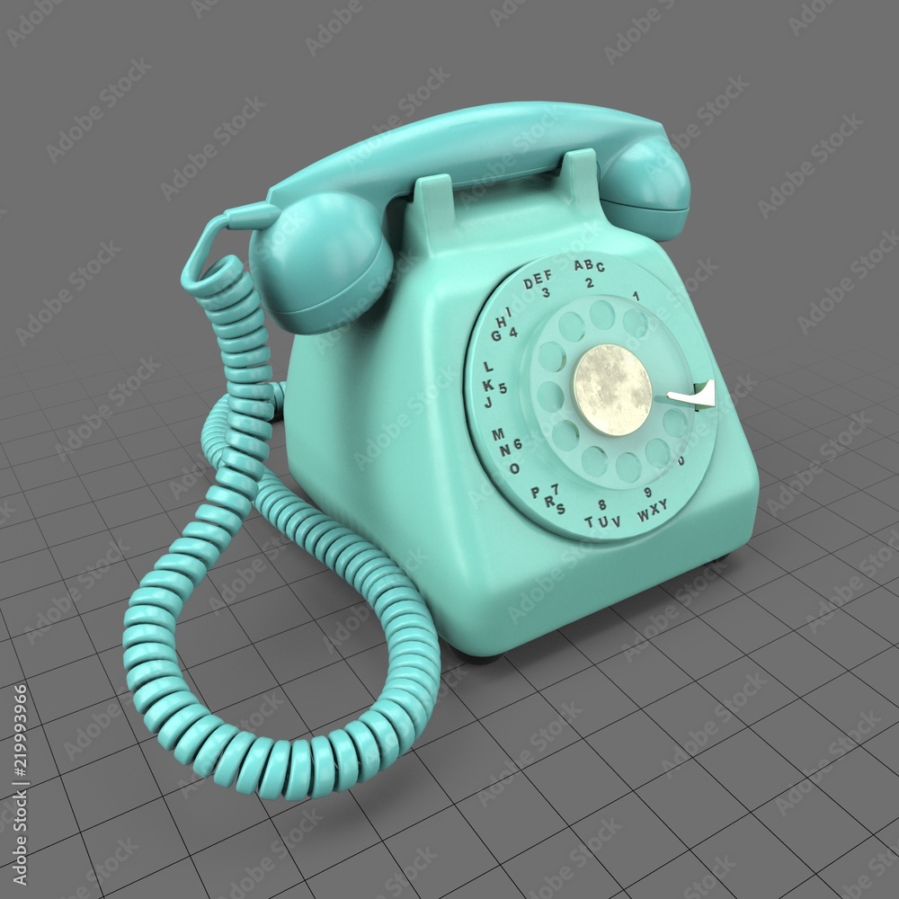 Vintage rotary phone Stock 3D asset | Adobe Stock