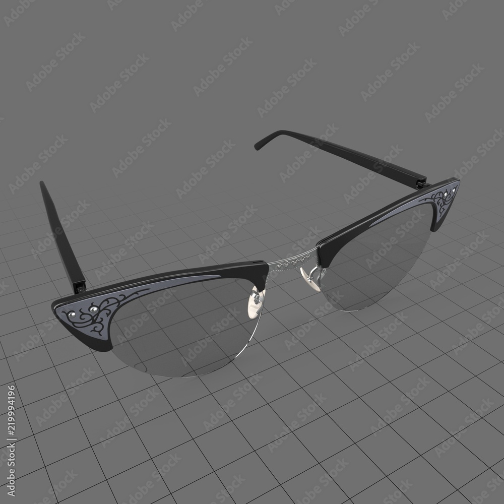 Cat eyeglasses Stock 3D asset | Adobe Stock