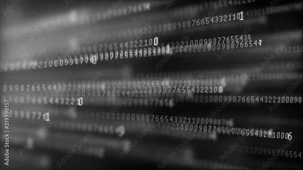 Binary Code Abstract Technology Background Big Data Coding Or Hacker Concept Binary Code