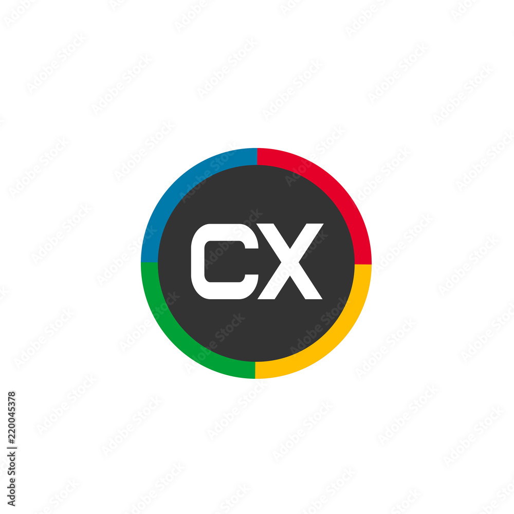 Initial Letter CX Logo Template Design Stock Vector | Adobe Stock