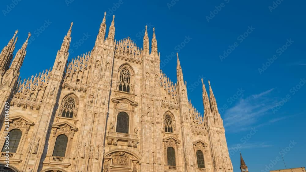 Milan Italy time lapse 4K, city skyline timelapse at Milano Duomo ...