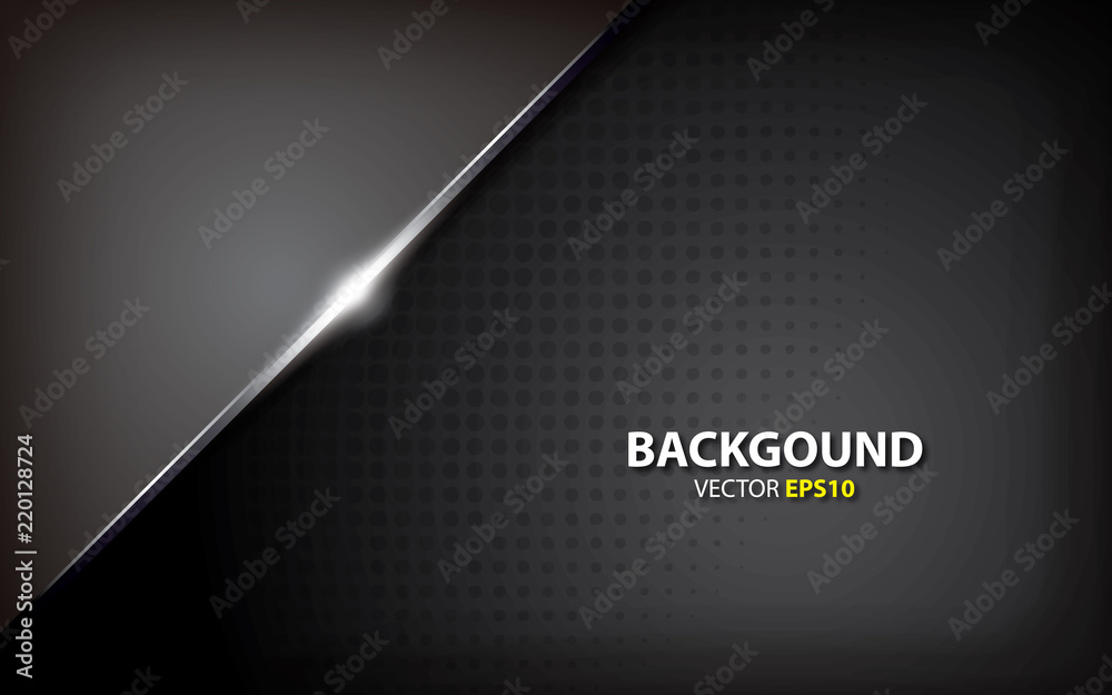 creative metallic gray innovation concept. black background vector ...