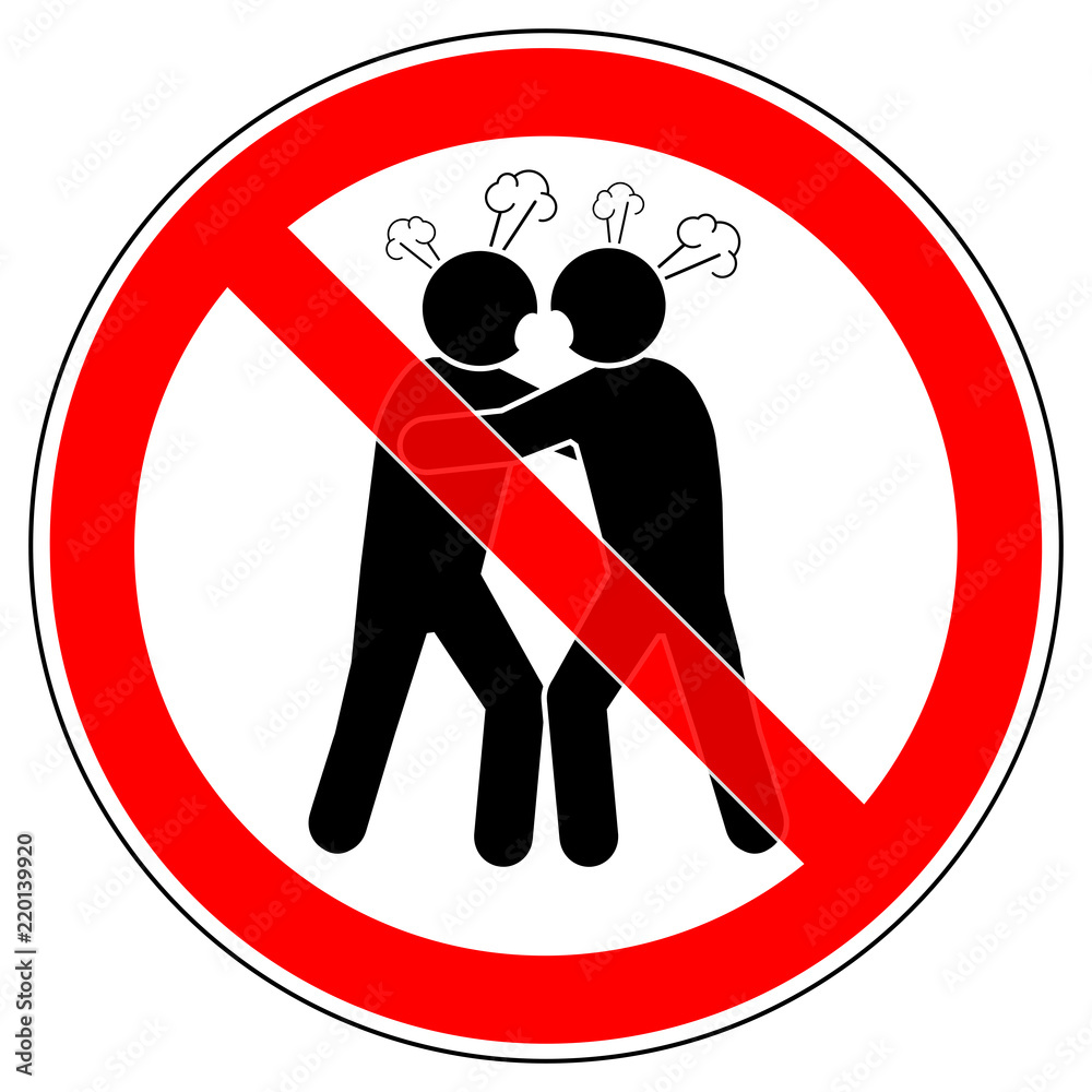 srr441 SignRoundRed - german - Verbotszeichen: Wut / Zorn / Aggression ...