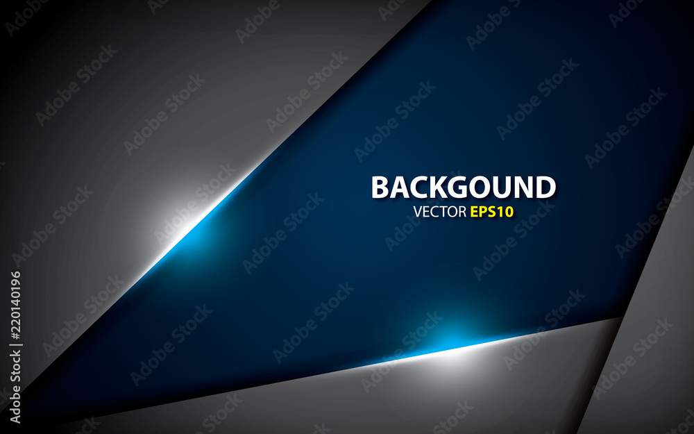 abstract metallic blue black design tech innovation concept background ...