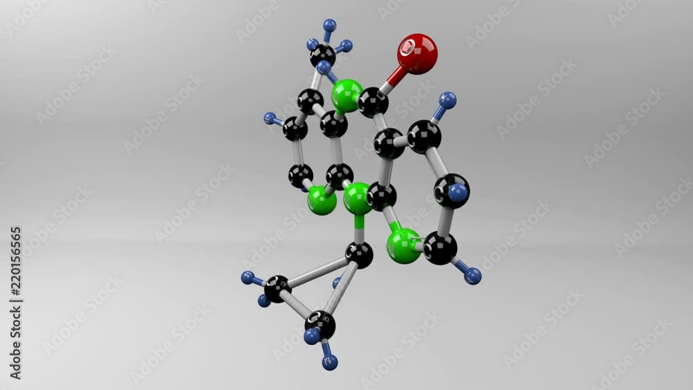 Nevirapine molecule. Molecular structure of viramune, reverse ...