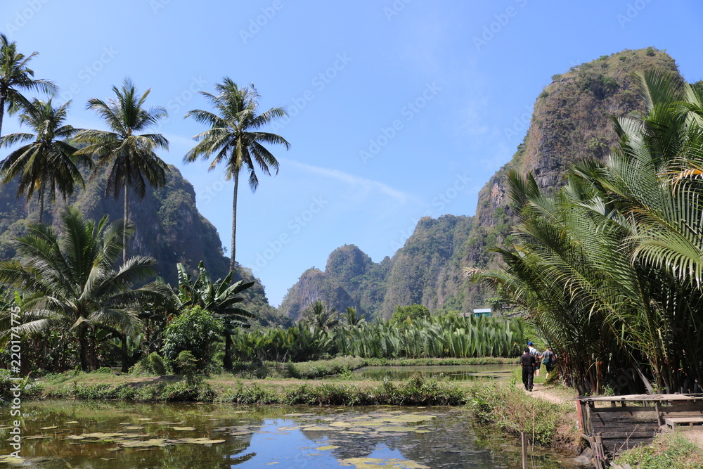 Panorama of Rammang Rammang tourist village in Maros Regency, South ...