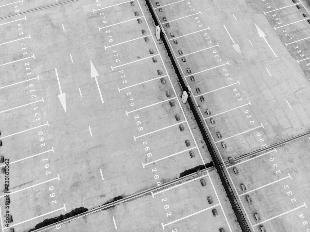 Empty Parking Lot From Above