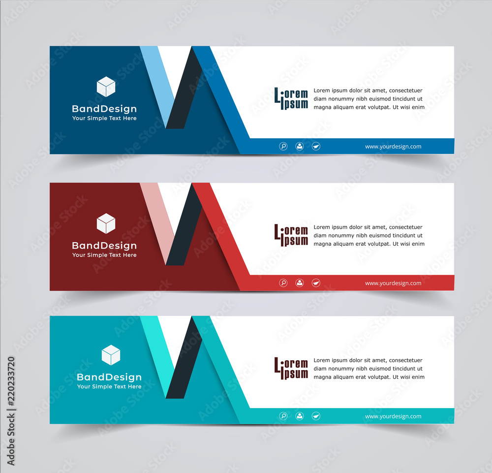 Abstract Header Banner design Vector Background for cover page website ...