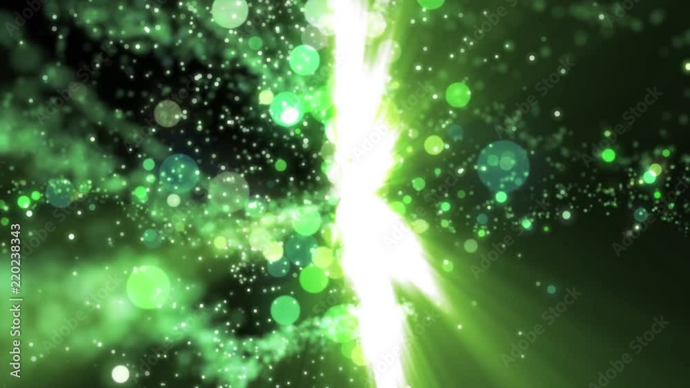 Space green background with particles. Space lime dust with stars on ...