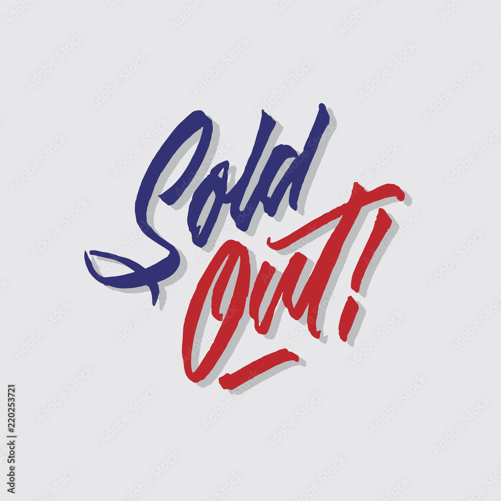 sold out hand lettering typography sales and marketing shop store ...
