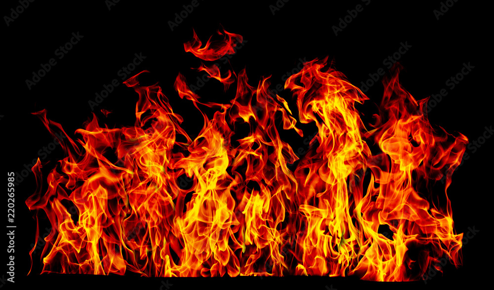 Yellow Flames Background