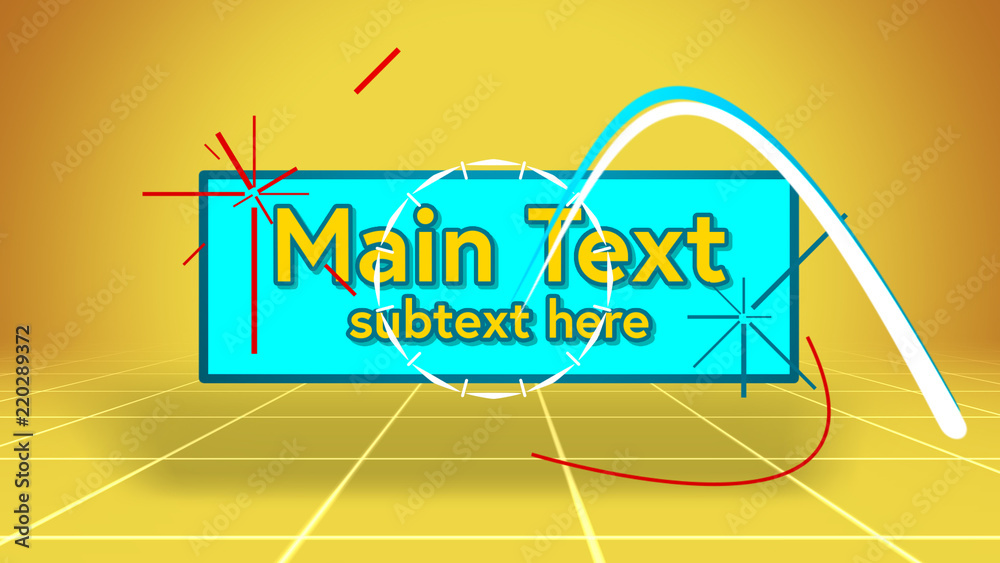 Flipping Text Title with Bursts Stock Template | Adobe Stock