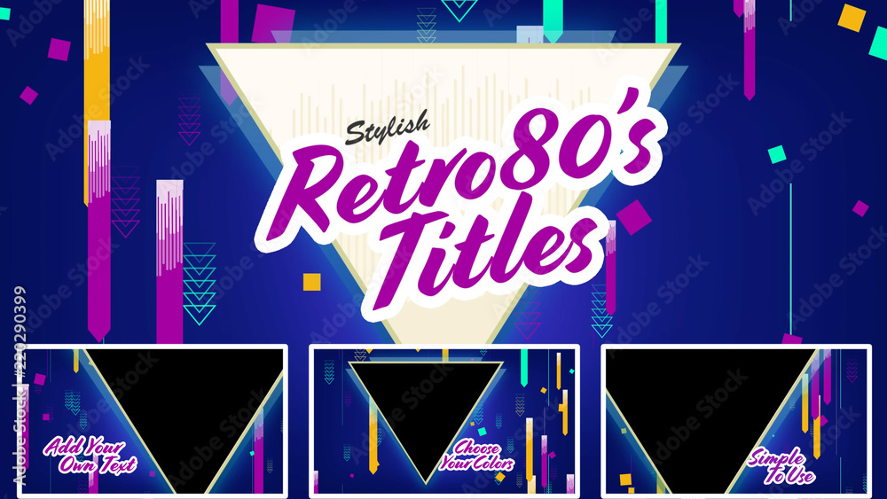 Retro Triangle Title Stock Template | Adobe Stock