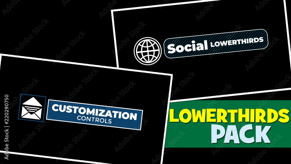 Digital Communication Lower Third Stock Template | Adobe Stock