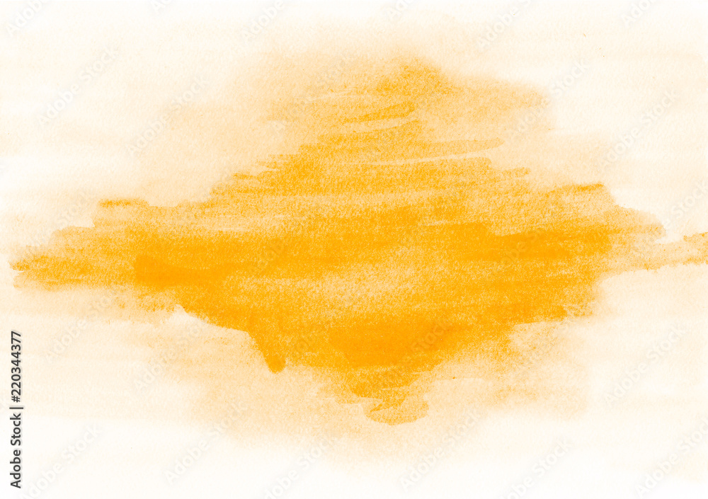 beautiful orange paint spot on the canvas. Suitable for designers as a ...