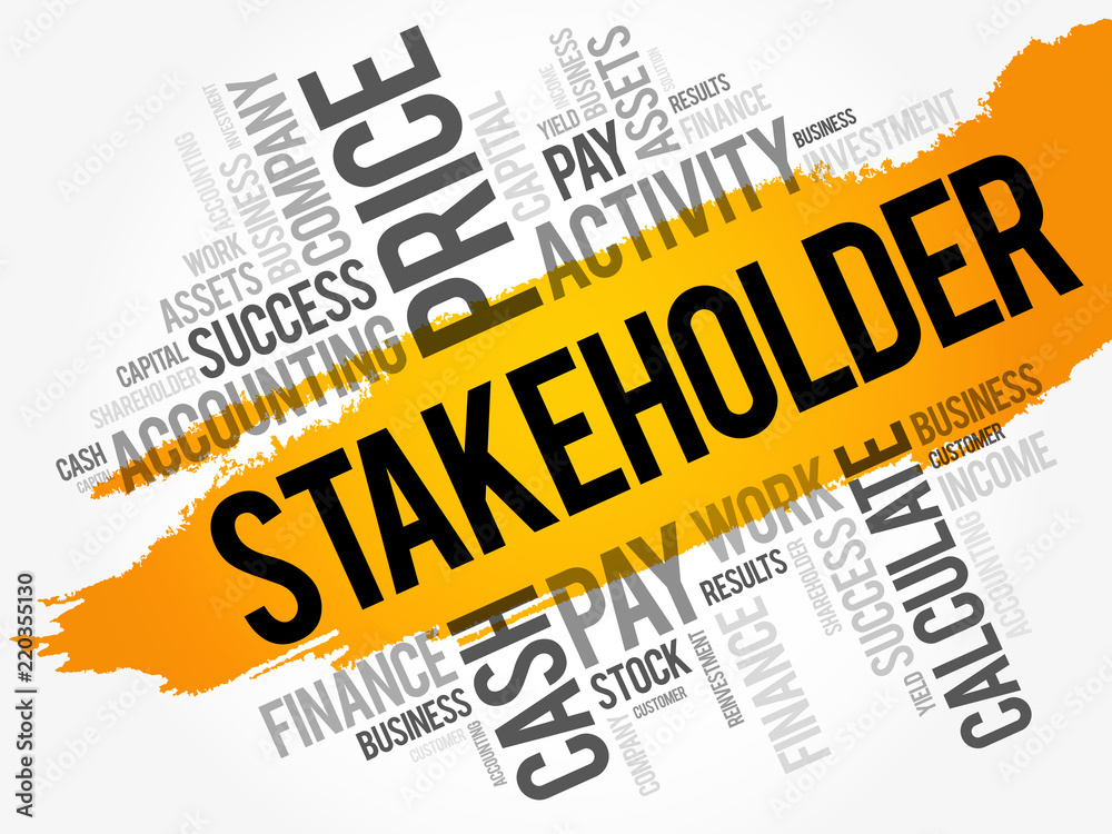Stakeholder word cloud collage, business concept background Stock ...