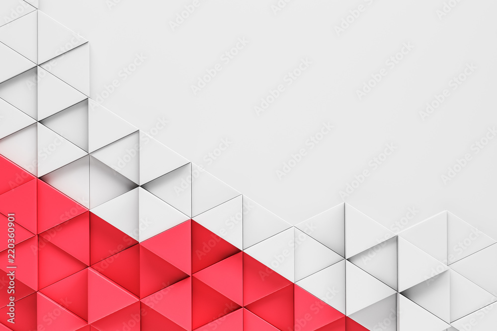 Abstract white and red triangle pattern background Stock Photo | Adobe ...