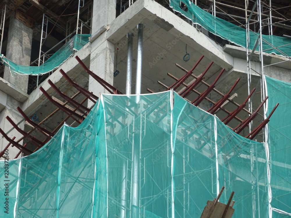 Catch platform or other construction projection from the face of a ...