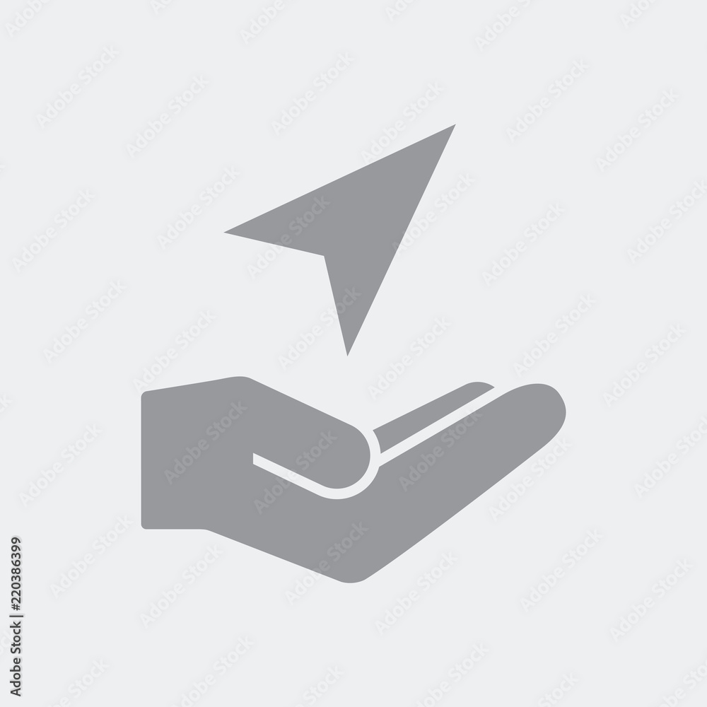 Direction map concept. Flat, clean, minimal and isolated vector ...