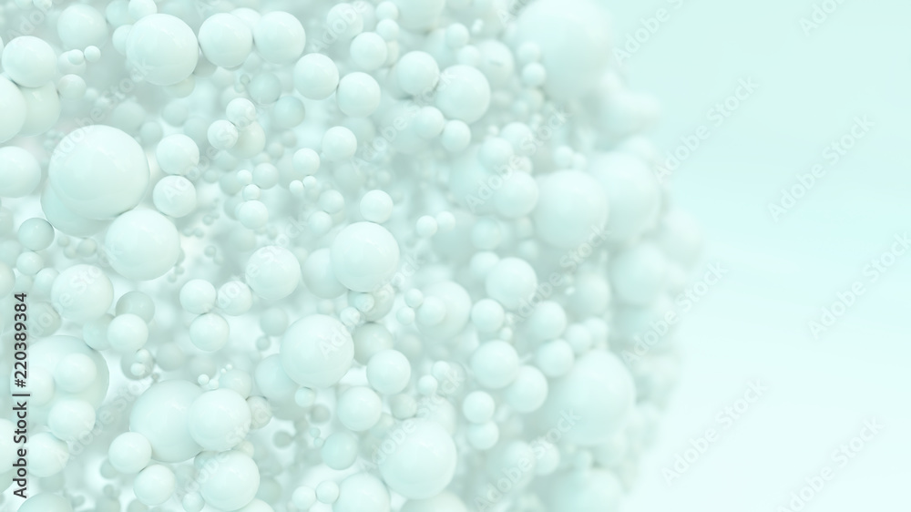 Nanoparticles on white background - 3D Rendering Stock Illustration ...
