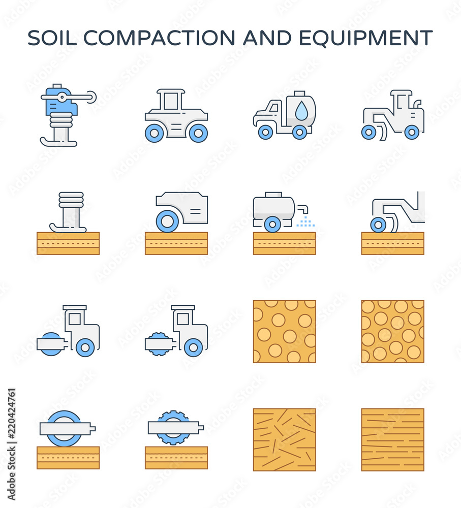 soil compaction icon Stock Vector | Adobe Stock