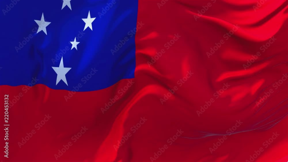 30. Samoa Flag Waving in Wind Slow Motion Animation . 4K Realistic ...
