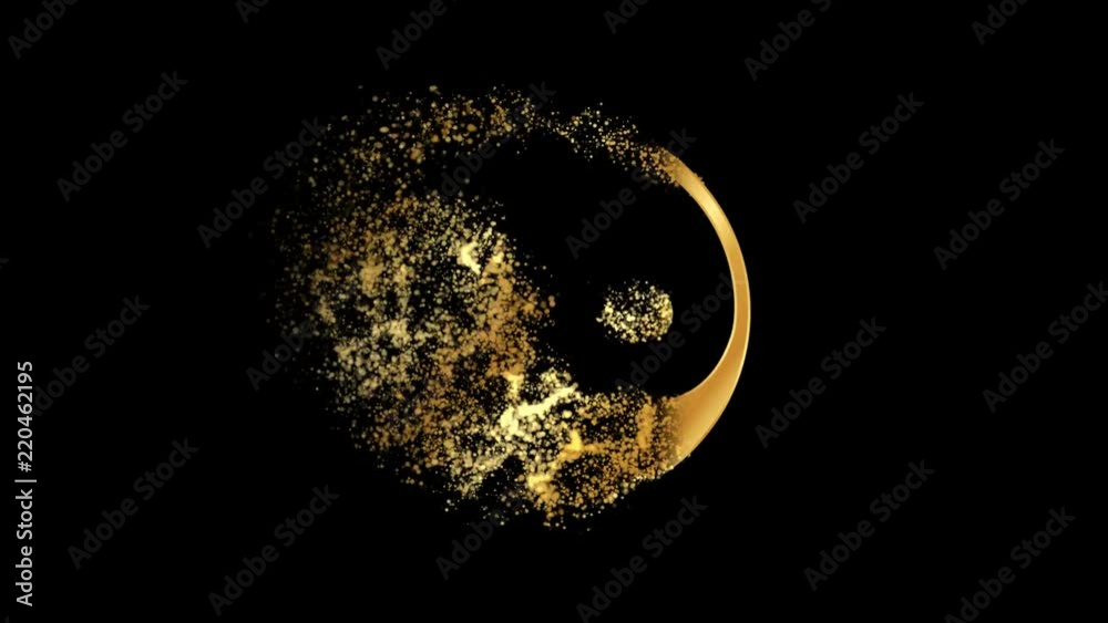 Yin Yang Religious symbol Animation, Particle Animation of Religious ...