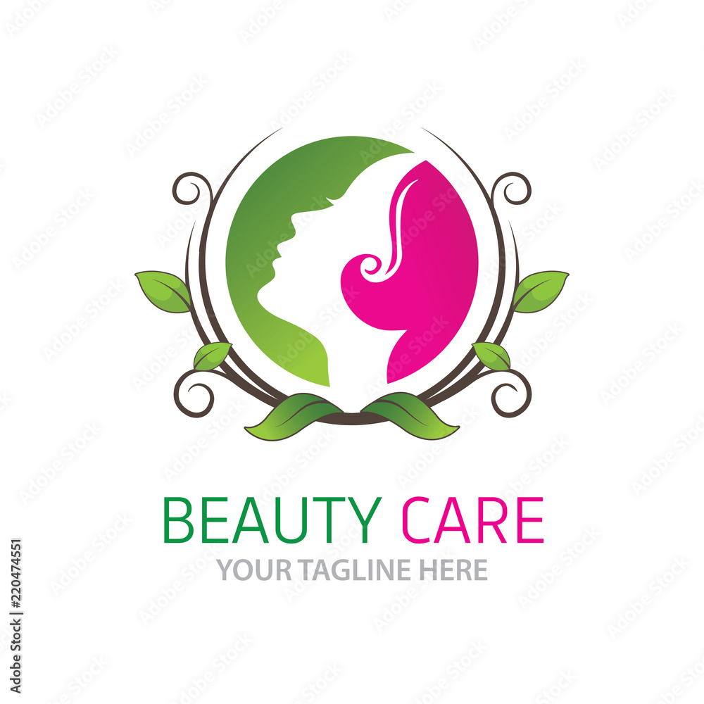 Beauty salon logo or natural spa Stock Vector | Adobe Stock