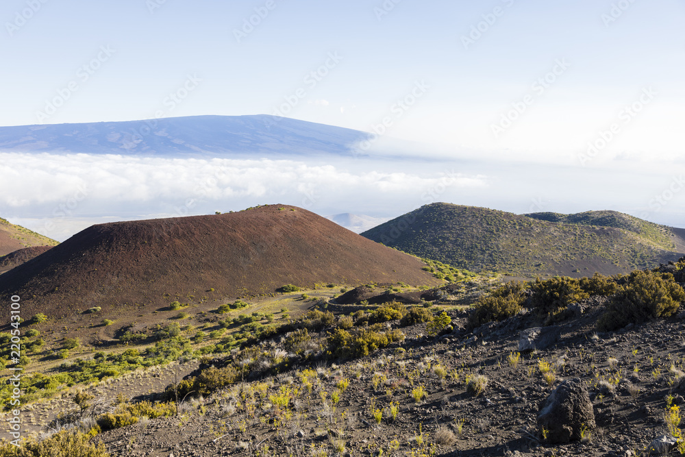 Breathtaking view of Mauna Loa volcano on the Big Island of Hawaii. The ...