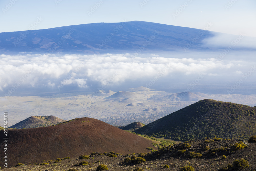 Breathtaking view of Mauna Loa volcano on the Big Island of Hawaii. The ...