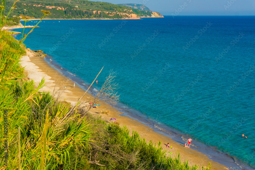 Kanali beach near Lourdata village in Kefalonia Greece. A beautiful ...