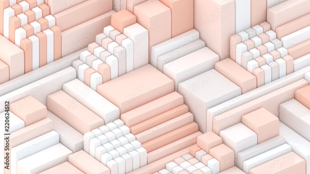 3d background. Abstract wallpaper. Shapes 3d. Cubes. Geometric objects ...