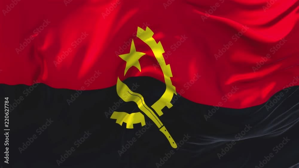 149. Angola Flag Waving in Wind Slow Motion Animation . 4K Realistic ...
