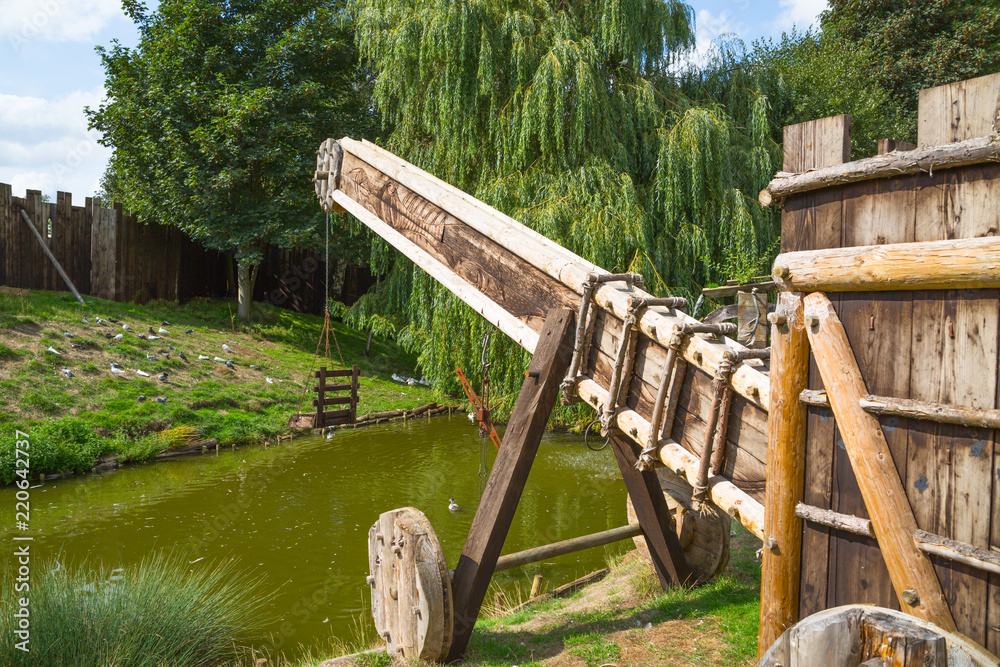 Essex, UK. Ducking stool, torture tool in the Norman village ...