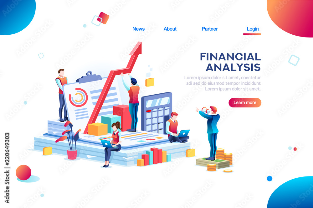 Balance financial value, management and administration concept ...