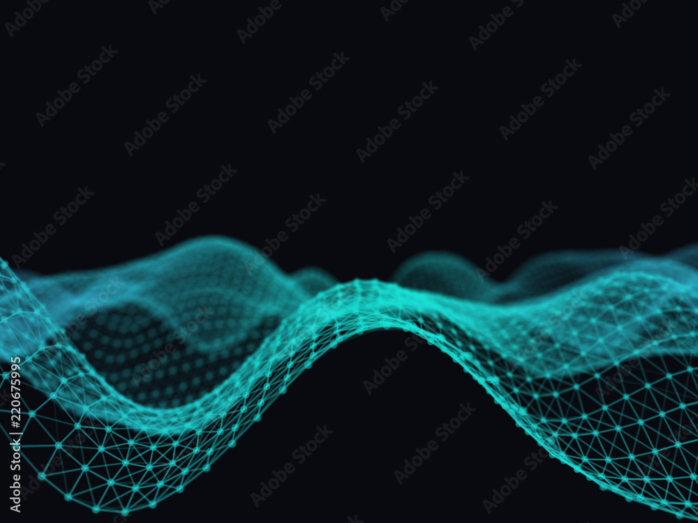 Abstract 3d technology futuristic geometrical and science neon ...