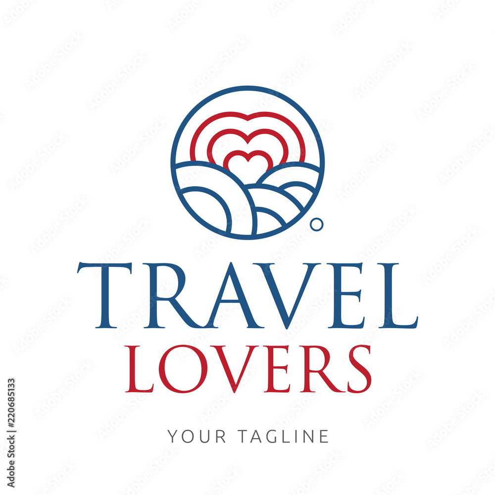 Travel Geometric Minimal Vector Logo, travel agency, travel blog Stock ...