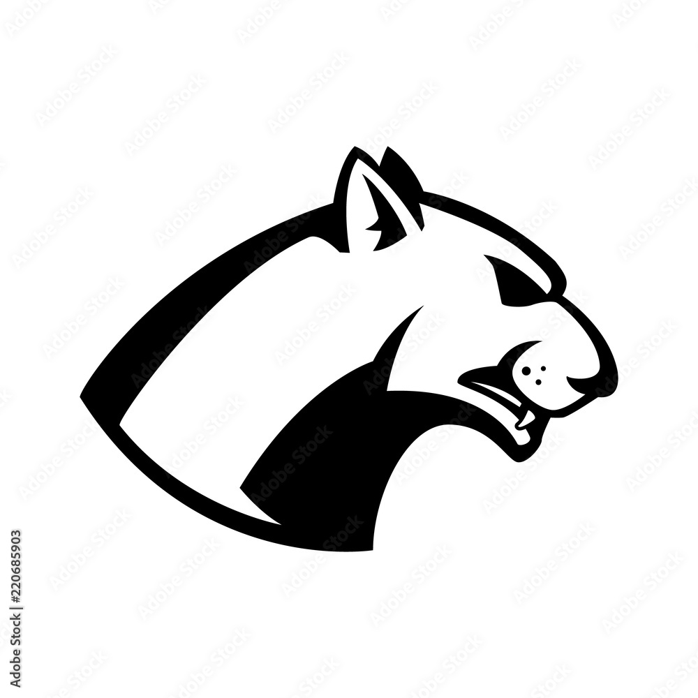 puma head sign. Design element for sport team logo, emblem, badge ...