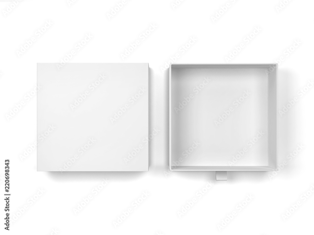 Blank drawer type box mockup Stock Illustration | Adobe Stock