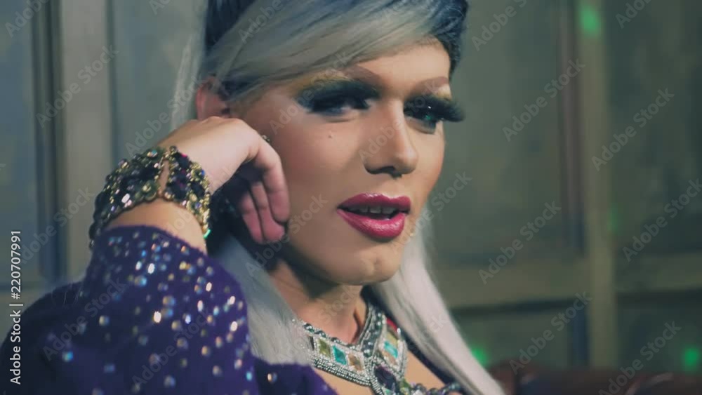 travesty-diva. The concept of the transvestite show. Man-actor turns ...