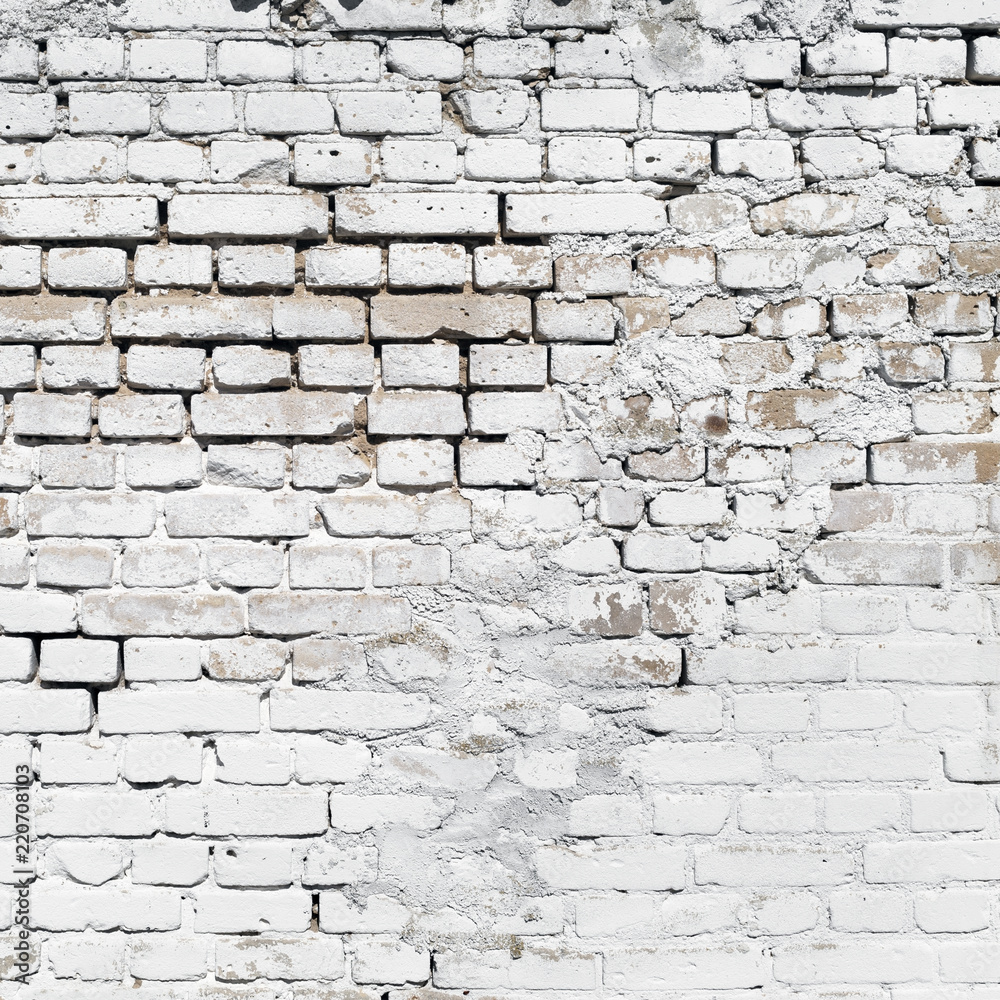 Old White Brick Wall