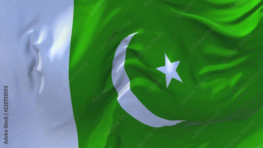 229. Pakistan Flag Waving in Wind Slow Motion Animation . 4K Realistic ...