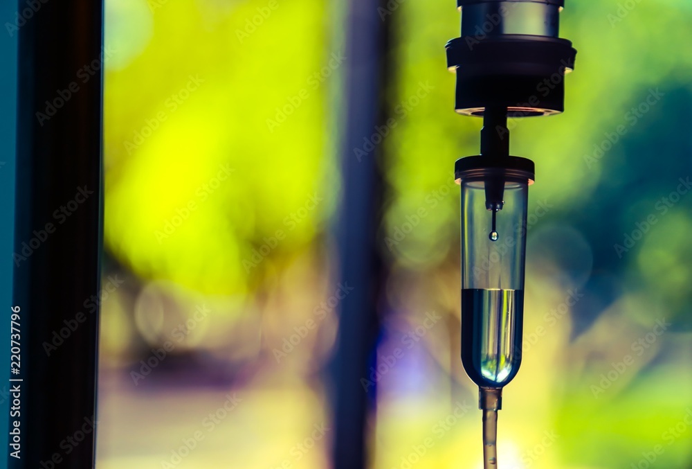 Set iv fluid intravenous drop saline drip hospital room,Medical Concept ...