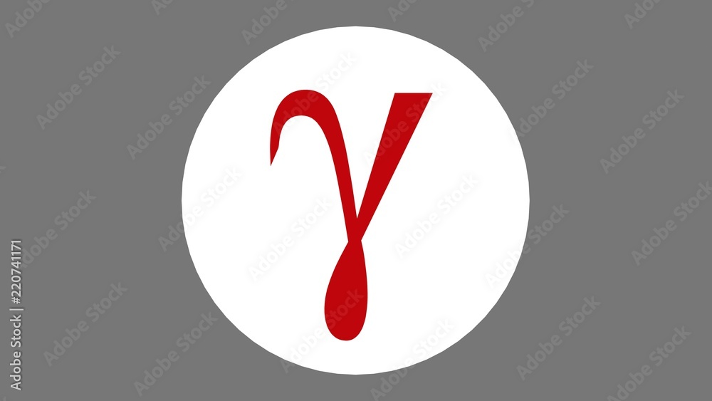Symbol gamma in the physic Stock Illustration | Adobe Stock