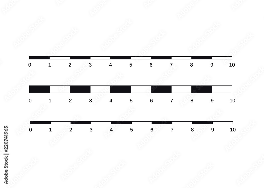 Map scales graphics for measuring distances. Scale measure map vector ...